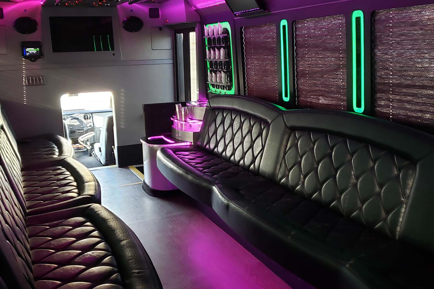 Midwest Coach Limo | The Onyx Party Bus - Sleek Modern Styling