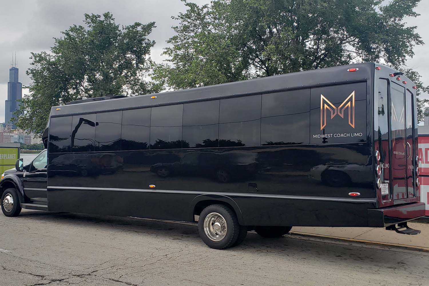 Midwest Coach Limo | The Onyx Party Bus - Sleek Modern Styling